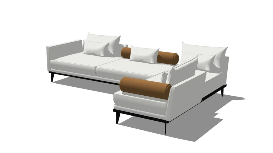 sofá em L | 3D Warehouse