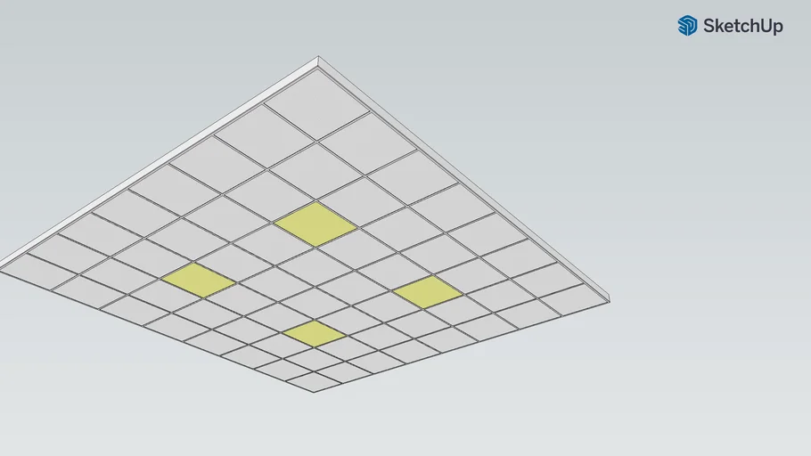 Plafond systeem 4980 x 4980 | 3D Warehouse