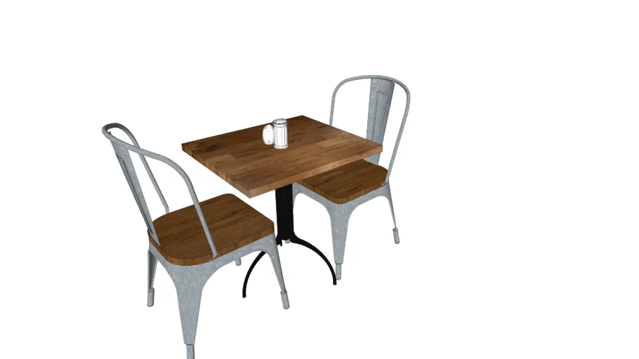 Tolix Chair & table | 3D Warehouse