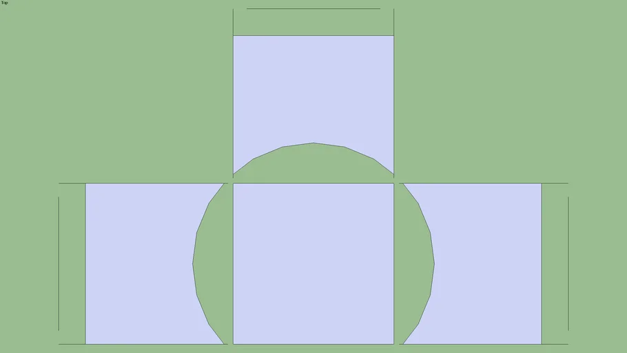 2D_Water_Pipe_1_2 Tee_Horizontal | 3D Warehouse