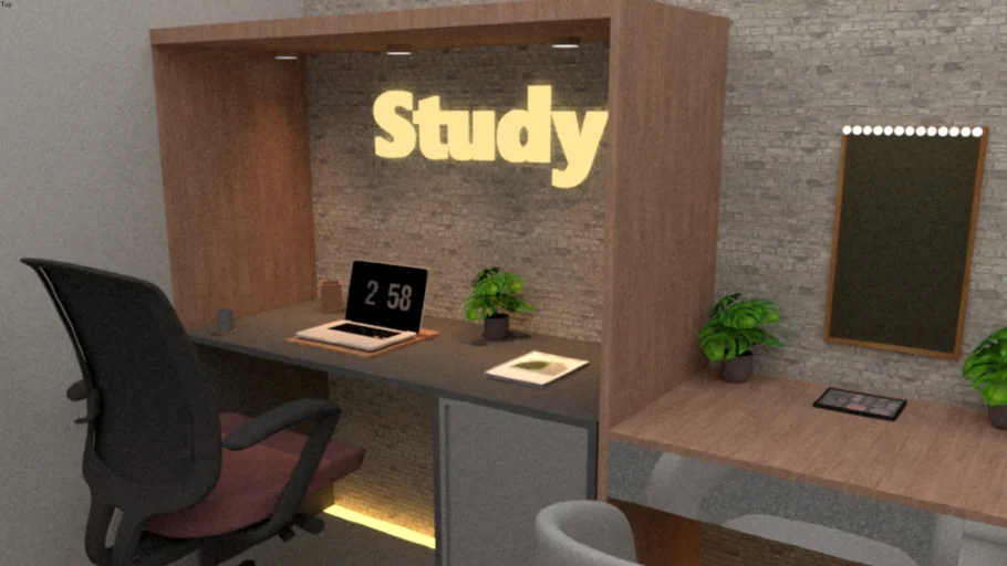 bedroom+Study room | 3D Warehouse