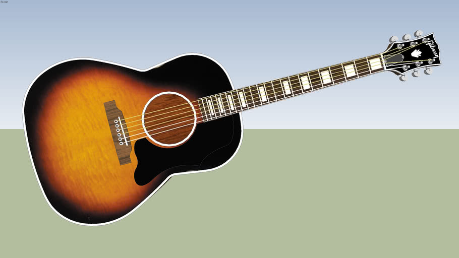 Gibson J-55 Sunburst Guitar | 3D Warehouse