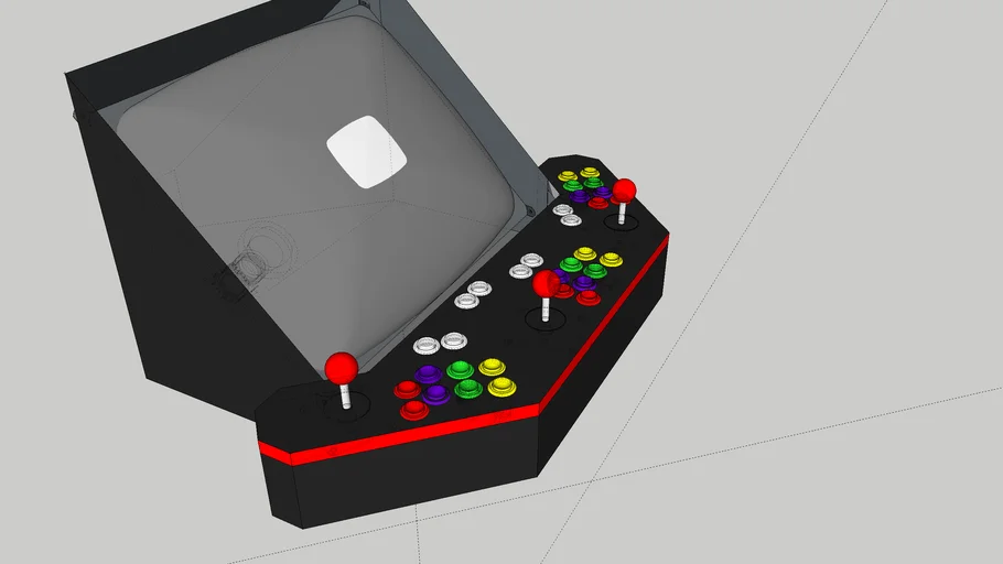 Arcade Cabinet 3 players | 3D Warehouse