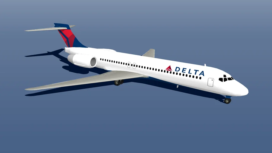 Delta Airlines Boeing 717 Aircraft | 3D Warehouse