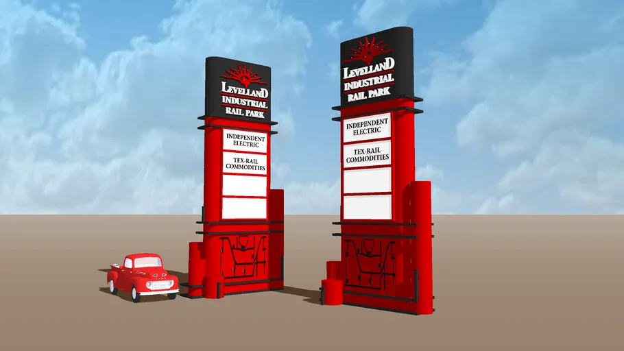Levelland / Pylons / Sign | 3D Warehouse