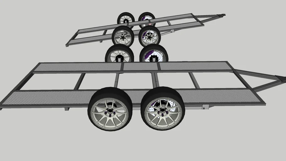 Low rolling race car trailer (COMMENT & RATE) | 3D Warehouse