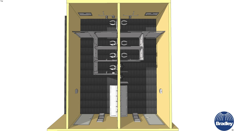 ADA Accessible Restroom 3 Stalls - Verge-LVG | 3D Warehouse