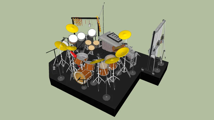 A Lamb Tour Stage on Widget Auditorium (Phil Collins's Drumkit) | 3D Warehouse
