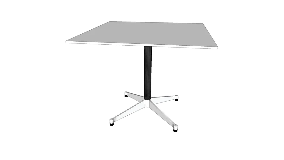 Eames table with contract base | 3D Warehouse