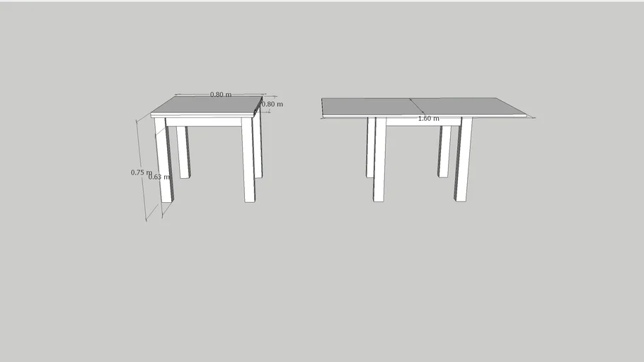 Extendable dining table | 3D Warehouse