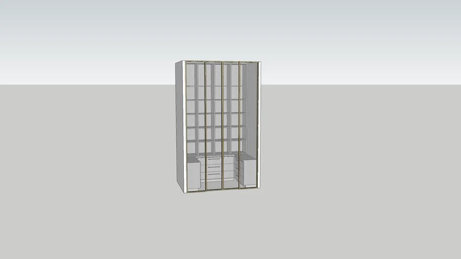 walk in closet for handbag storage | 3D Warehouse