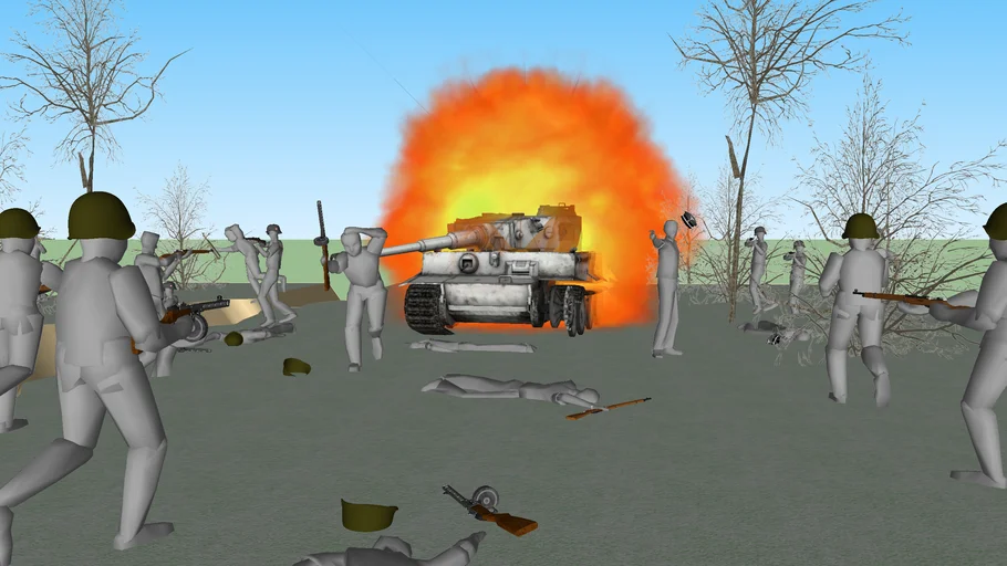 The battle scene of WWII | 3D Warehouse