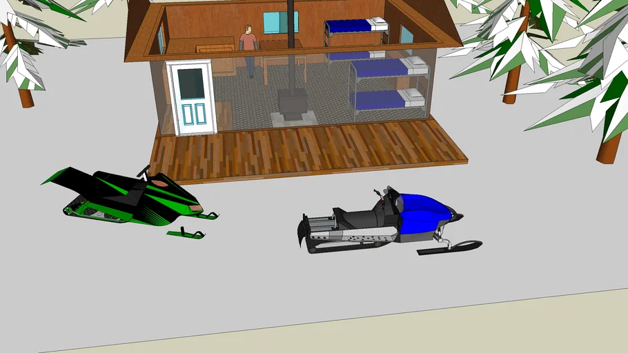 snowmobile cabin | 3D Warehouse