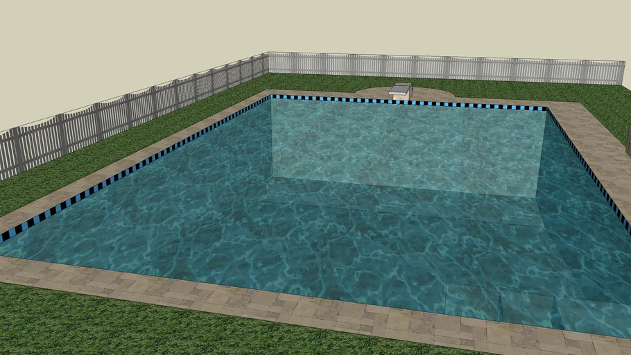 Backyard Pool w/ Diving Board | 3D Warehouse