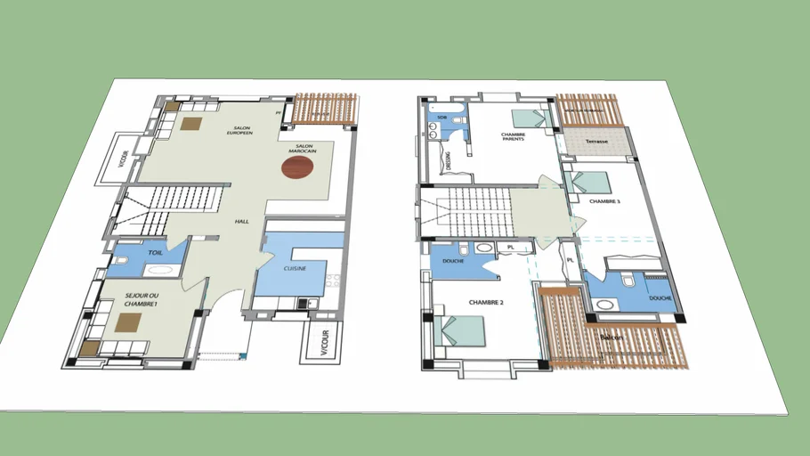 Villa Plan | 3D Warehouse