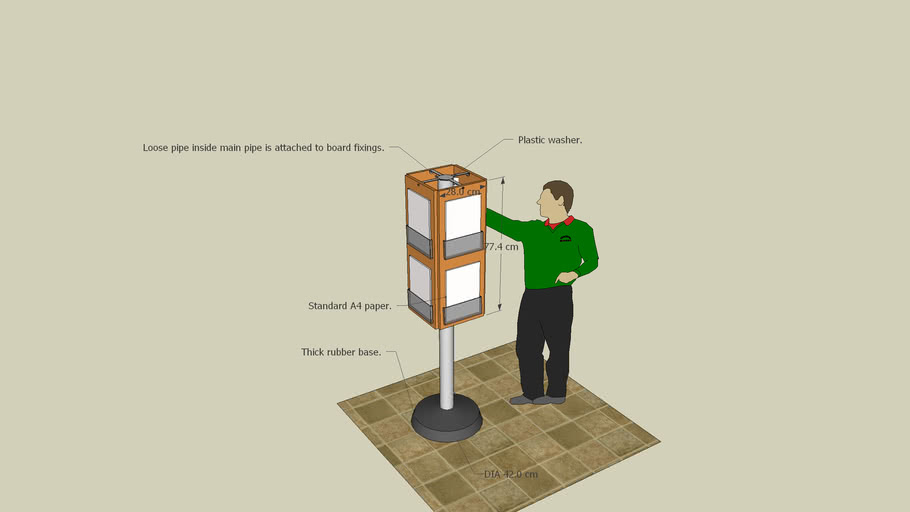 A4 Pamphlet Holder | 3D Warehouse