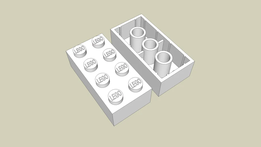 Lego 2x4 Brick | 3D Warehouse