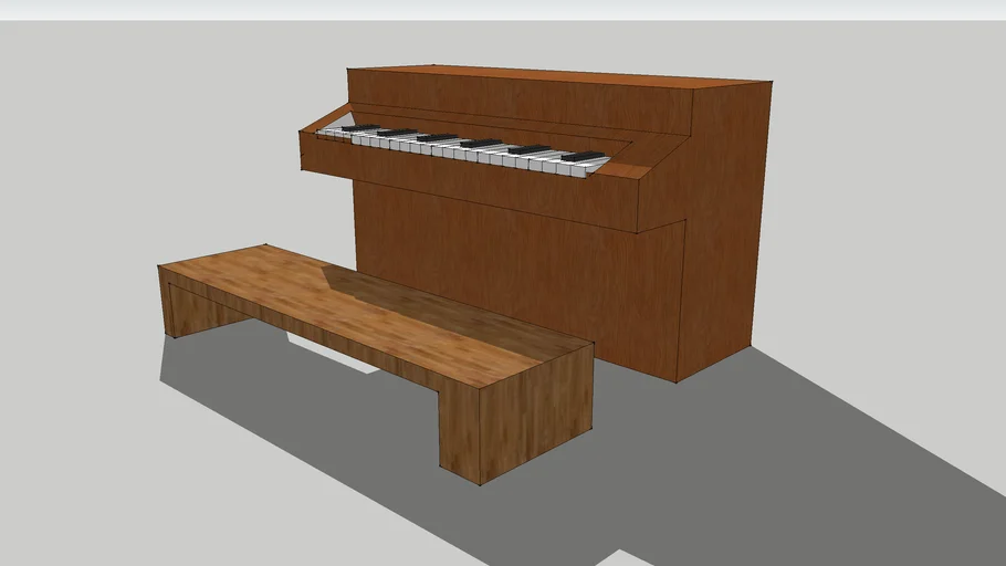 Piano & Bench | 3D Warehouse