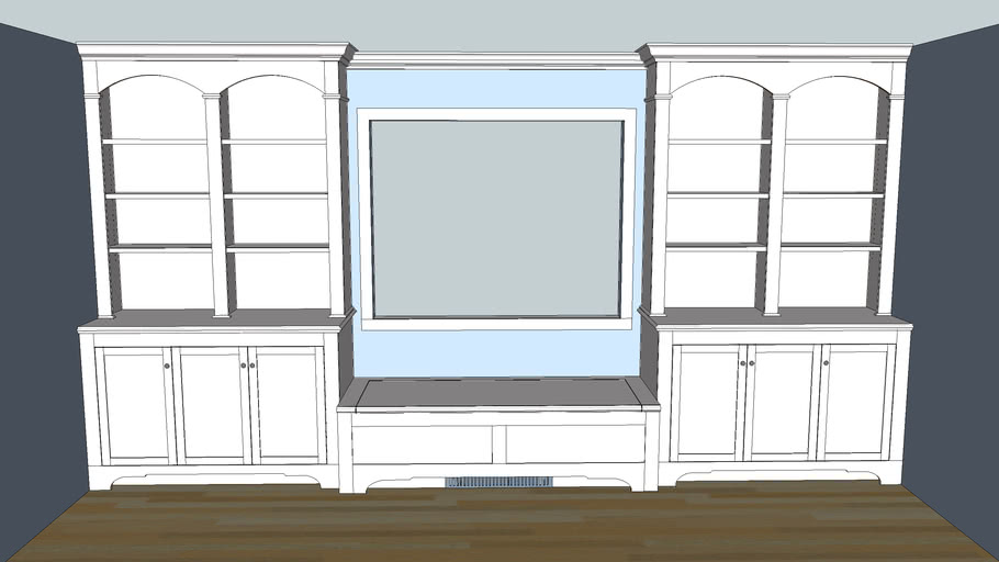 Built in Bookcases w/ Window Seat | 3D Warehouse