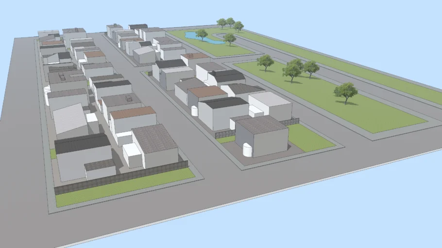 Suburban Housing Test (Low Detail) | 3D Warehouse