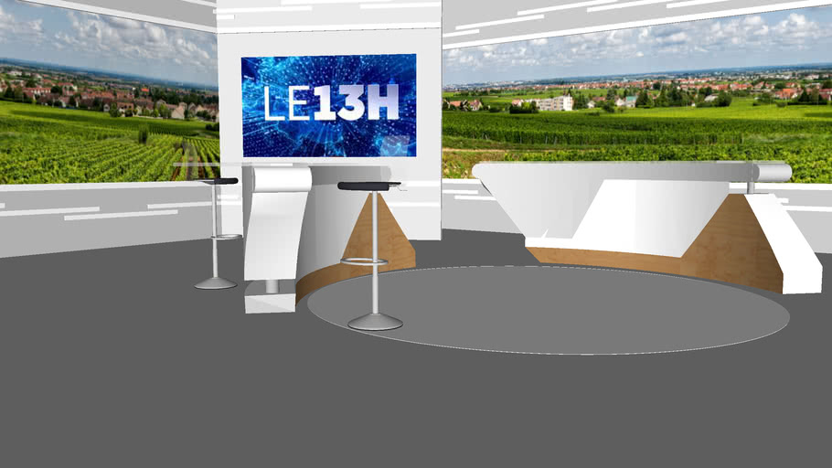 Plateau JT de TF1 été 2018 | 3D Warehouse