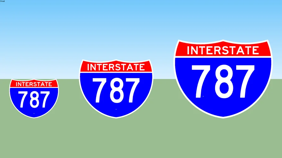 Interstate 787 Sign | 3D Warehouse
