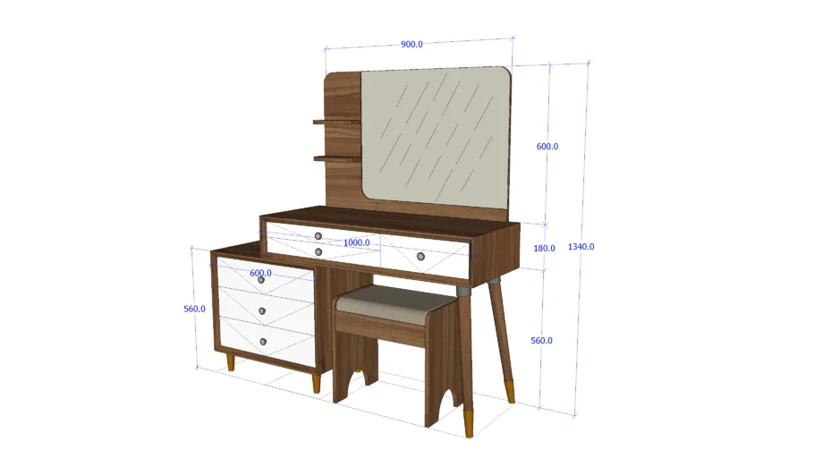 BÀN TRANG ĐIỂM - MAKEUP TABLE | 3D Warehouse