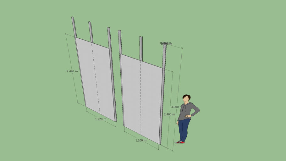 Gypsum Board With CD Profiles | 3D Warehouse