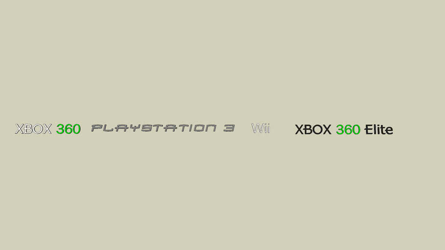 The four next-generation console logos | 3D Warehouse