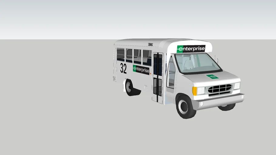 2002 ford e350 thomas minotour enterprise rental car shuttle bus | 3D ...