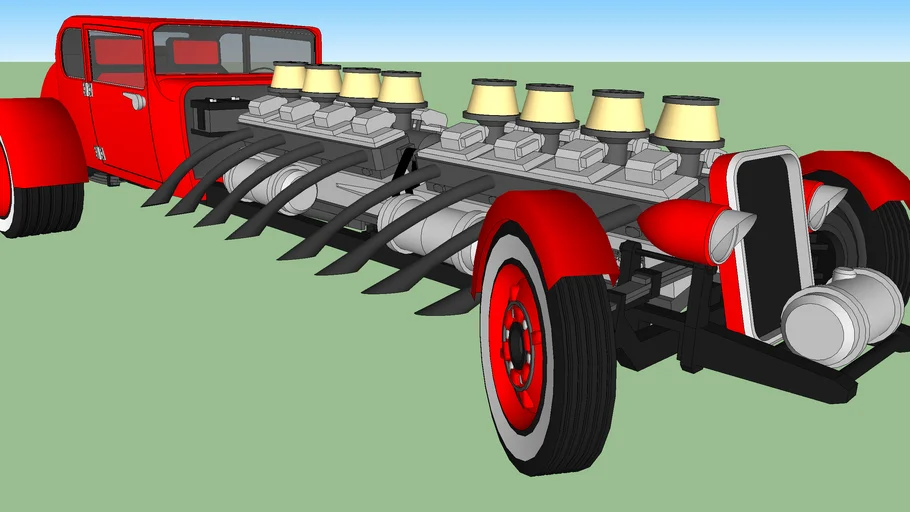 Dual Engine Hot Rod | 3D Warehouse