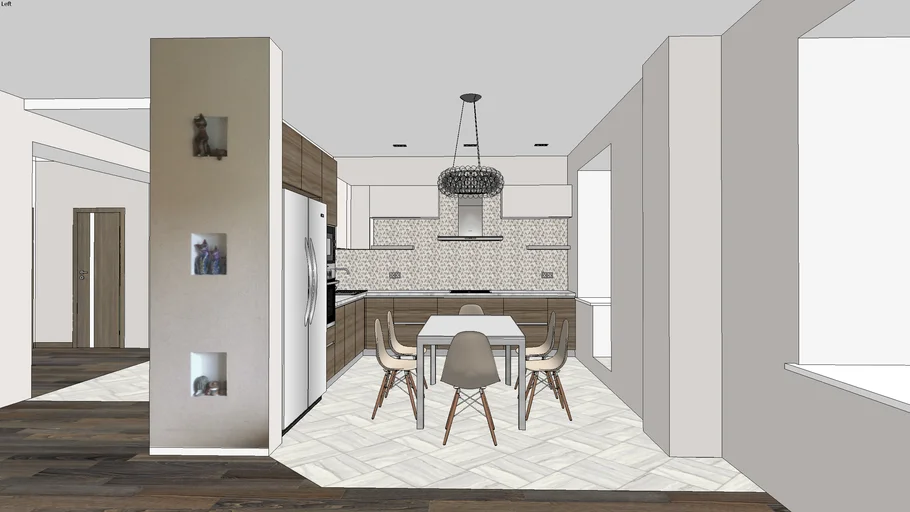 Living-Kitchen_01 | 3D Warehouse