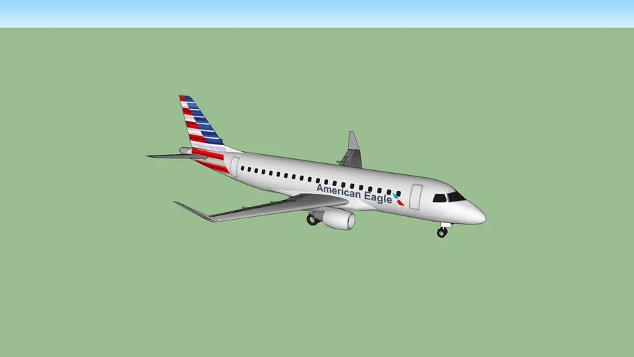American Embraer 175 with Improved winglets | 3D Warehouse