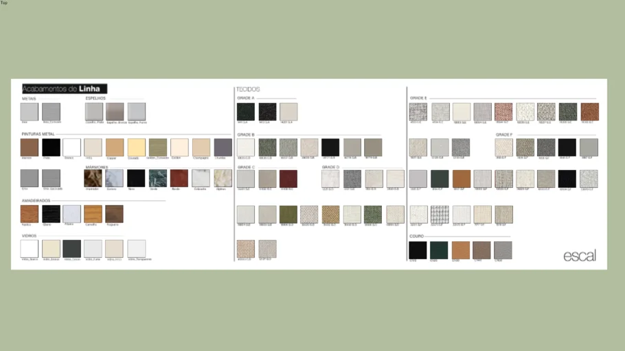 Catálogo de acabamentos Escal | 3D Warehouse