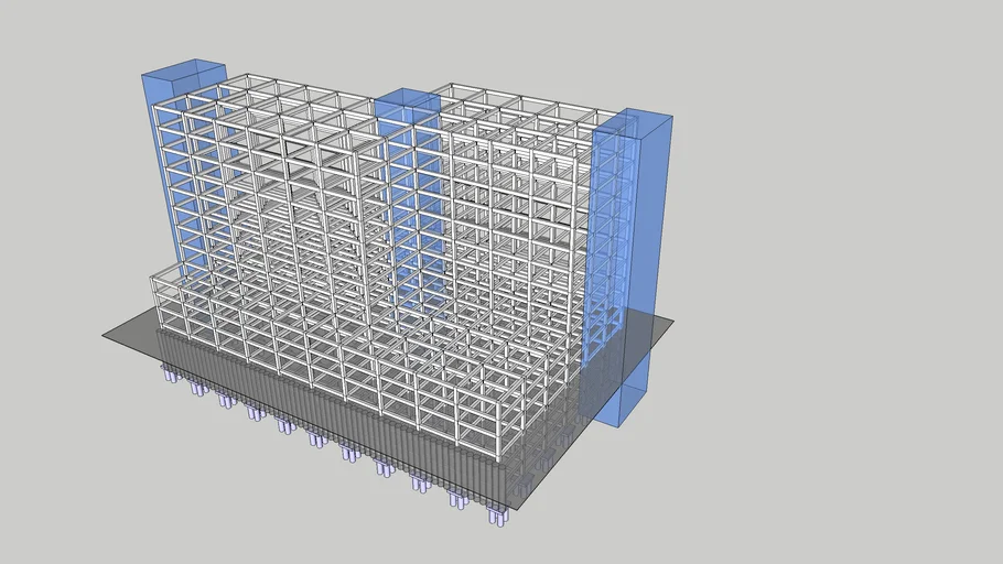 Isometri struktur gedung c | 3D Warehouse