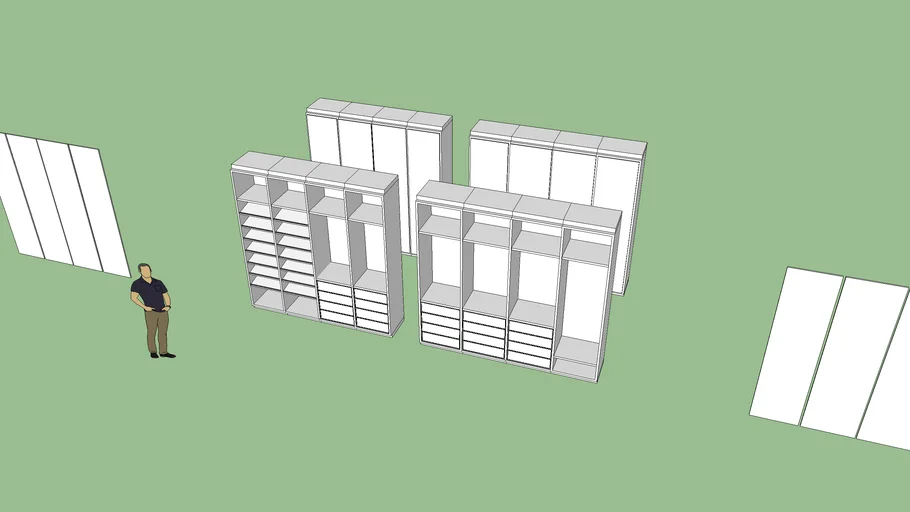 Guarda roupa em Módulos | 3D Warehouse