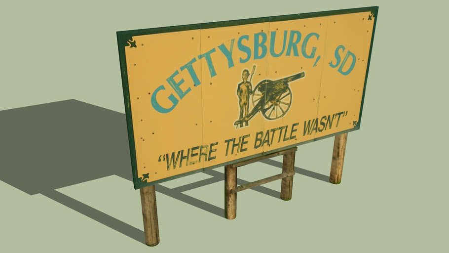Sign of Gettysburg, South Dakota | 3D Warehouse