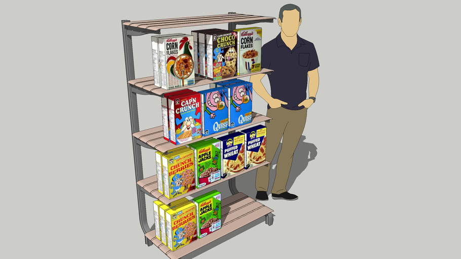 Cereal Box Display Store Merchandising | 3D Warehouse