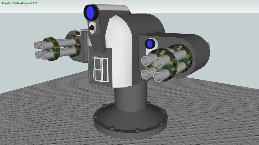 Automatic Mini gun turret | 3D Warehouse