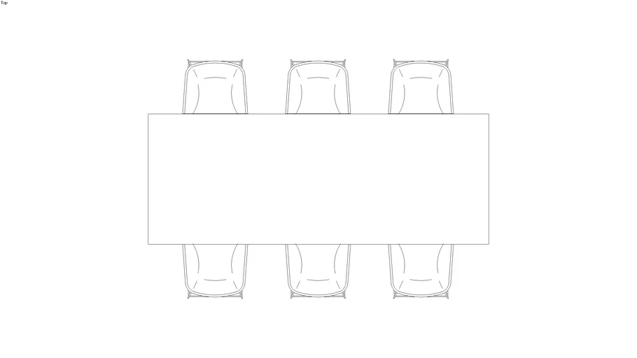 2D TABLE A MANGER 6 PERS | 3D Warehouse