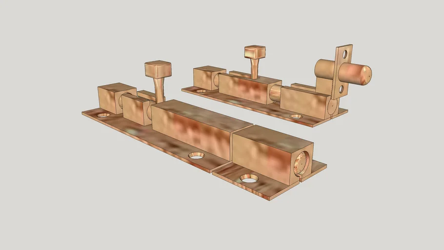 STRAIGHT & CRANKED BARREL BOLTS | 3D Warehouse