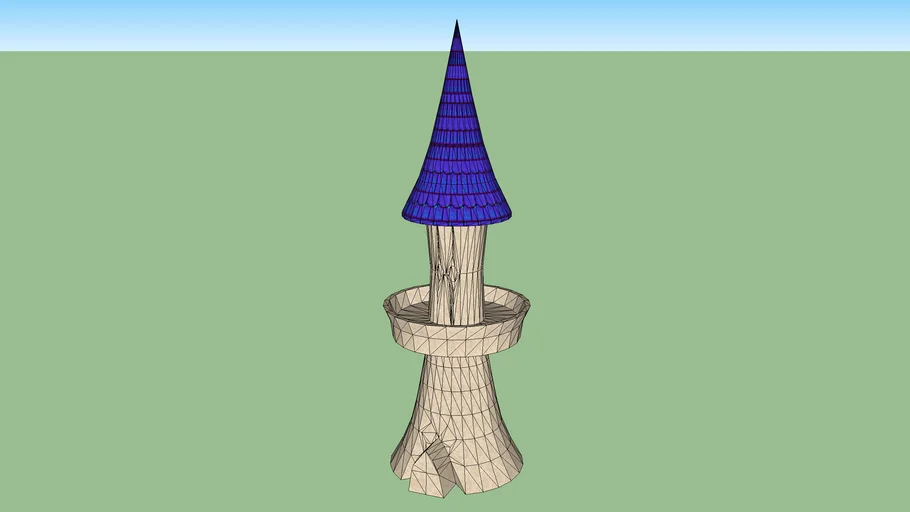 High Elf Tower 2 (Work in Progress) - base model for pepakura model ...