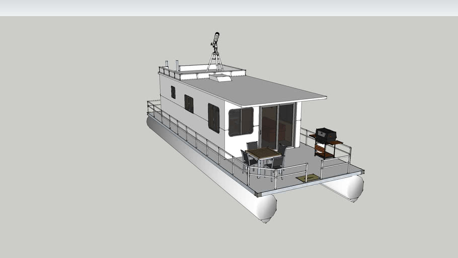 42ft Pleasure Isle Houseboat | 3D Warehouse