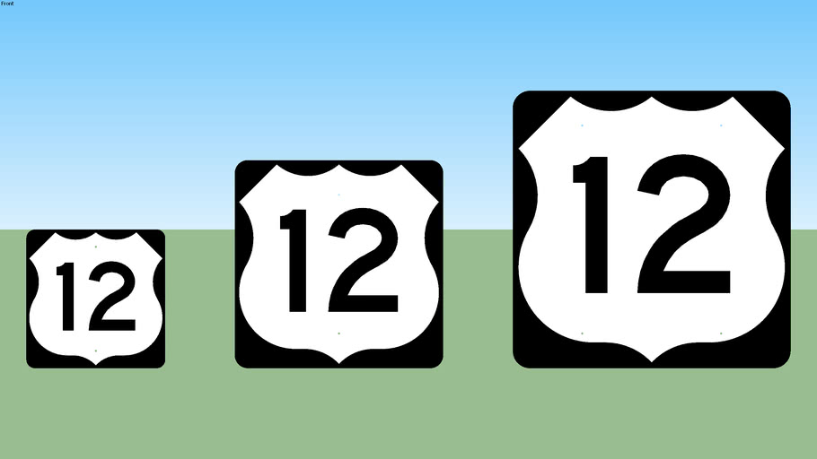 U.S. 12 Sign | 3D Warehouse