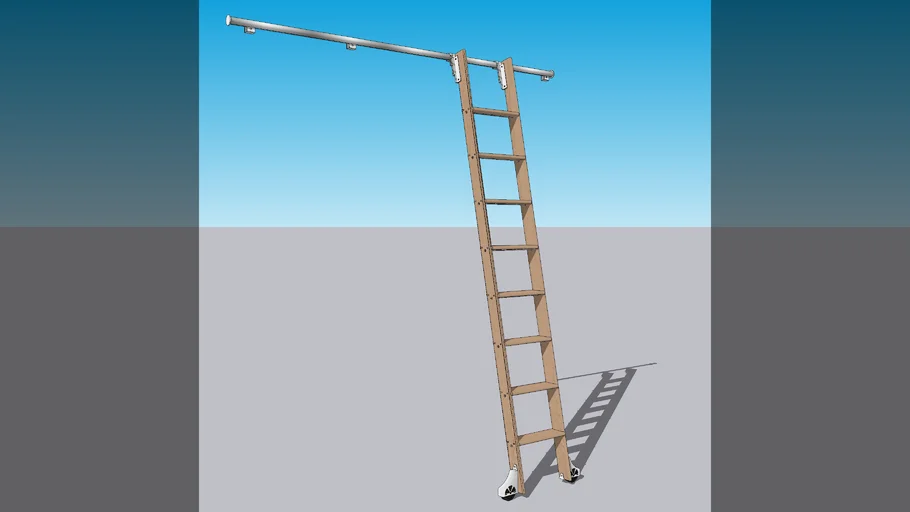 Meadow Lane Rolling Ladder - 107in Length | 3D Warehouse