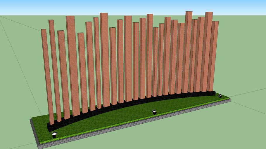 Signage Stand Curve | 3D Warehouse