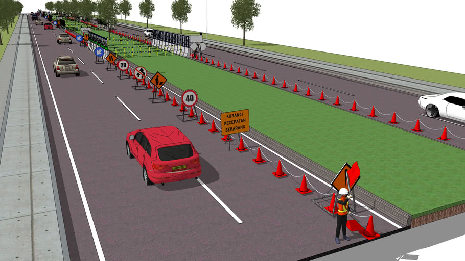 Traffic Management for Road Construction | 3D Warehouse