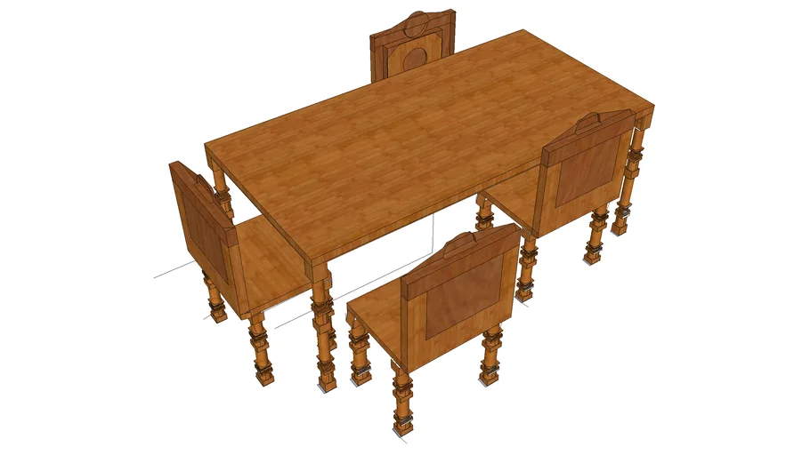 mesa de madeira | 3D Warehouse