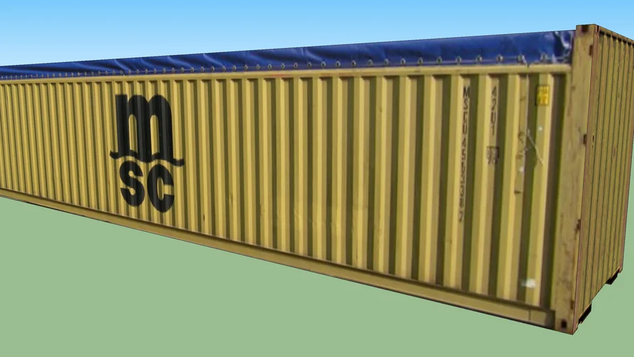 Msc Open Top Container 40' | 3D Warehouse