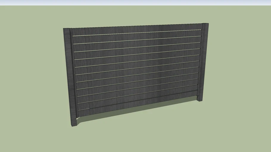 Aluminium Slat Fence | 3D Warehouse